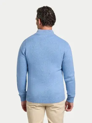 RAGING BULL Chunky Fleck Quarter Zip Knit Sweater