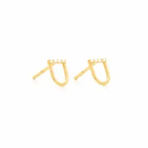 CAMPBELL + CHARLOTTE Edge Mini Link Stud Earrings