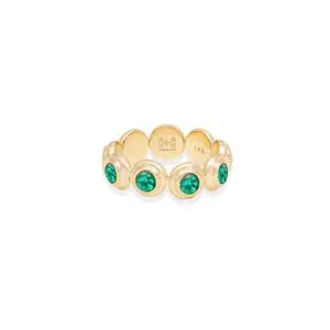 CAMPBELL + CHARLOTTE Evolve Stacking Ring - Emerald-gold
