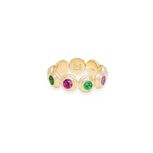 CAMPBELL + CHARLOTTE Evolve Stacking Ring - Garnet/ Amethyst/ Tsavorite