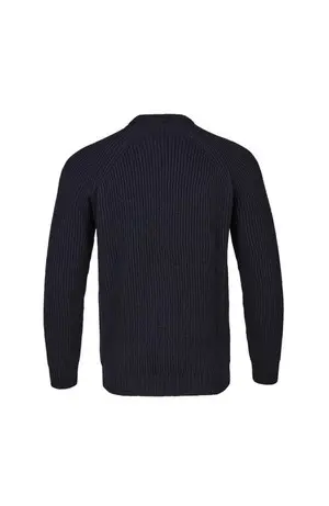 CELTIC & CO. British Ribbed Fishermans Sweater - Dark Navy