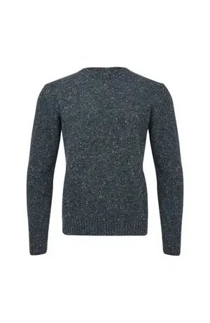 CELTIC & CO. Crew Neck Donegal Wool Sweater - Slate