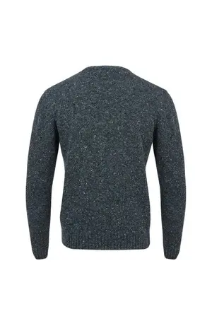CELTIC & CO. Crew Neck Donegal Wool Sweater - Slate