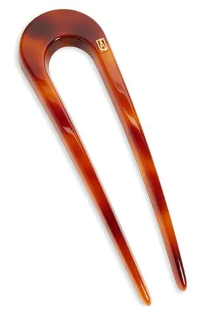 Alexandre De Paris Shell Pattern Hair Pin - Tortoise