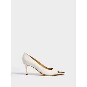 Marion Parke Ava Nappa Leather Pumps - Ivory