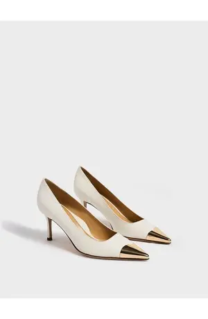 Marion Parke Ava Nappa Leather Pumps - Ivory