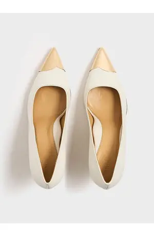 Marion Parke Ava Nappa Leather Pumps - Ivory