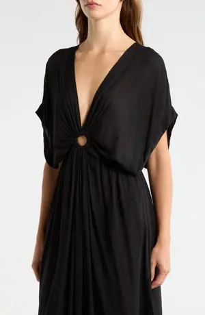 Elan Ring Cover-up Maxi Dress - Black