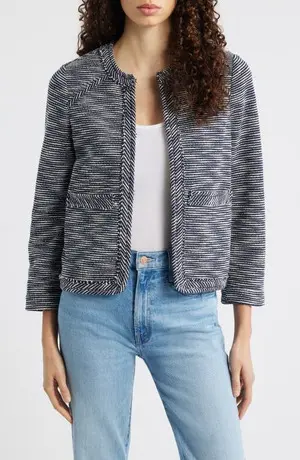 Rag & Bone Clarice Cotton Blend Jacket - Navy