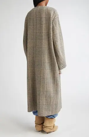 Isabel Marant Renee Plaid Virgin Wool Coat