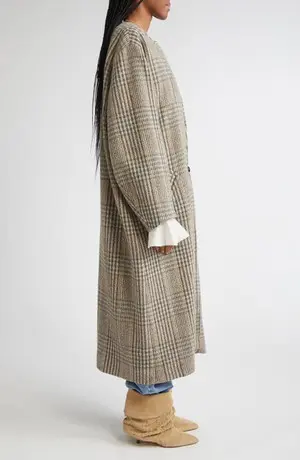 Isabel Marant Renee Plaid Virgin Wool Coat