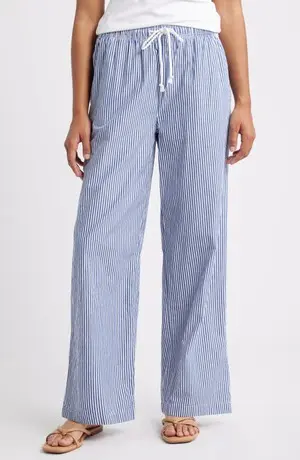BEACHLUNCHLOUNGE Reed Stripe Cotton Pants - Santorini
