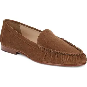 Veronica Beard Prilla Suede Loafer - Chestnut
