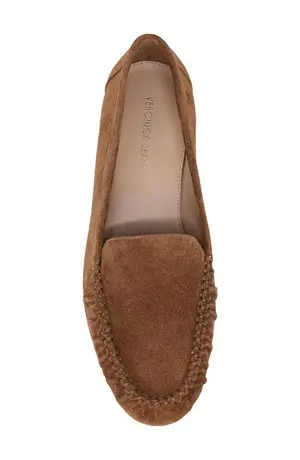 Veronica Beard Prilla Suede Loafer - Chestnut