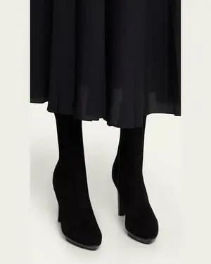 Aquatalia 90mm Rhumba Suede Booties