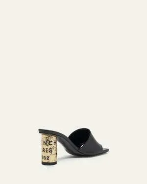 Givenchy 65mm Logo Heel Leather Mules
