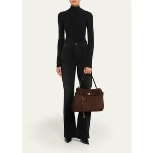 Balenciaga Rodeo Suede Top-handle Bag - Light Espresso