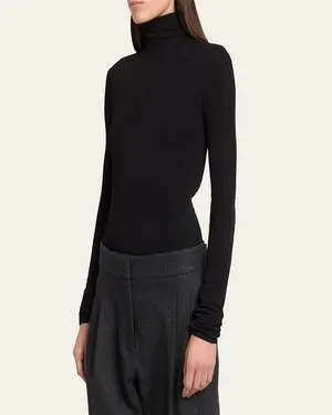Alaïa Fluid Jersey Heart Bodysuit - Noir