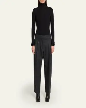 Alaïa Fluid Jersey Heart Bodysuit - Noir