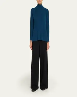 Eileen Fisher Ribbed Merino Wool Turtleneck Sweater