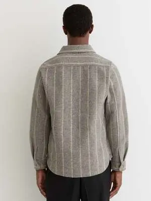 LES DEUX Pinstripe Overshirt
