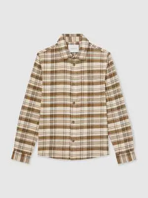 LES DEUX Cotton Check Overshirt