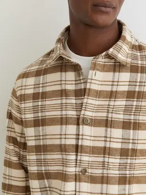 LES DEUX Cotton Check Overshirt