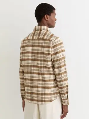 LES DEUX Cotton Check Overshirt