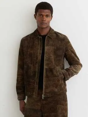 LES DEUX Paisley Corduroy Coach Jacket