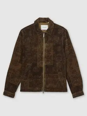 LES DEUX Paisley Corduroy Coach Jacket