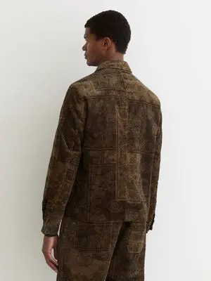 LES DEUX Paisley Corduroy Coach Jacket