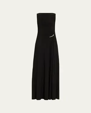 GRACE LING Strapless Maxi Dress With Claw Detail