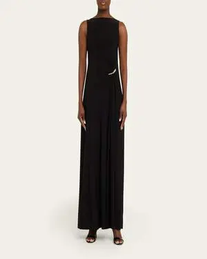 GRACE LING Strapless Maxi Dress With Claw Detail