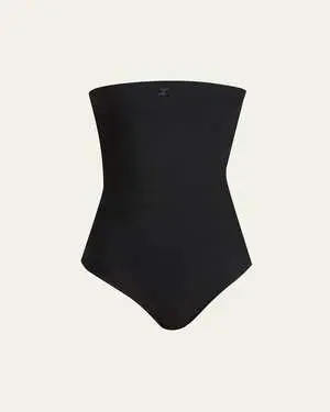 COURREGES Strapless Bustier Bodysuit - Black