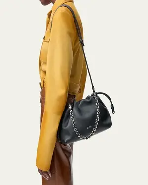 Loewe Flamenco Medium Shoulder Bag - Black