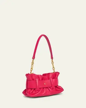 Balmain Anthem Mini Belted Leather Shoulder Bag