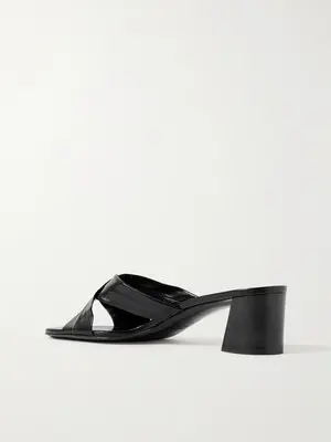 Khaite Liria Glossed-leather Mules