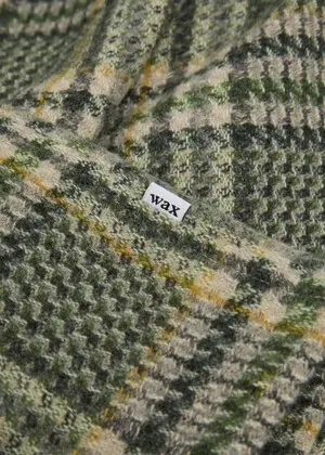 WAX LONDON Whiting Checked Wool-blend Overshirt - Green