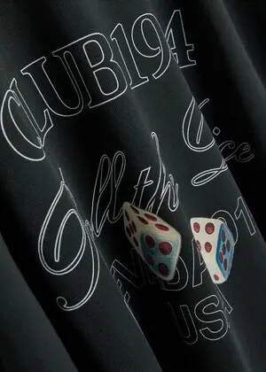 CLUB 1984 Roll The Dice Printed Cotton T-shirt