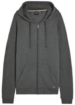 BOSS Hooded Cotton-blend Sweatshirt