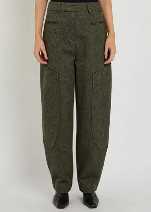 GANNI Mouline Cotton-blend Trousers
