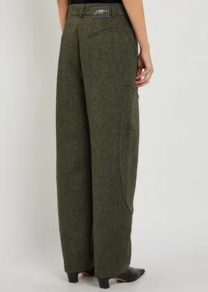 GANNI Mouline Cotton-blend Trousers