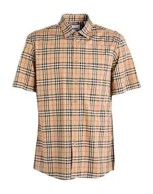 Burberry Shirt Camel Size Cotton