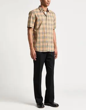Burberry Shirt Camel Size Cotton