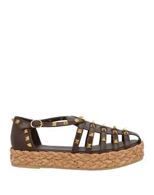 Valentino Garavani Leather Fisherman Sandals - Brown