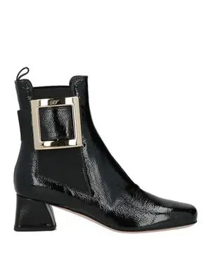 ROGER VIVIER Ankle Boots Size Leather - Black