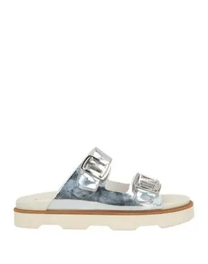 Hogan Leather Sandals - Silver