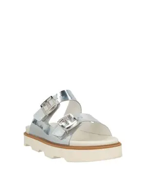 Hogan Leather Sandals - Silver