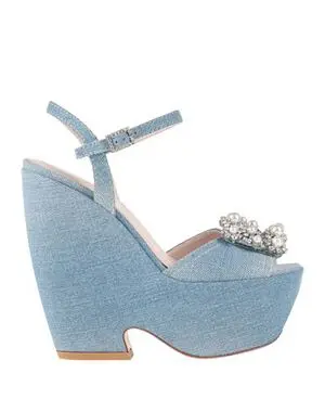 Women's Denim Wedge Sandals