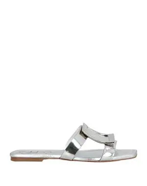 Women's Metallic Logo Slide Sandals